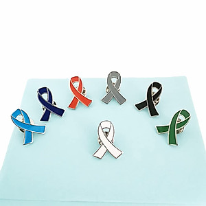 Green Ribbon Awareness Pins 50Pcs Mental Health Awareness Brooch Hope Enamel Lapel Pins