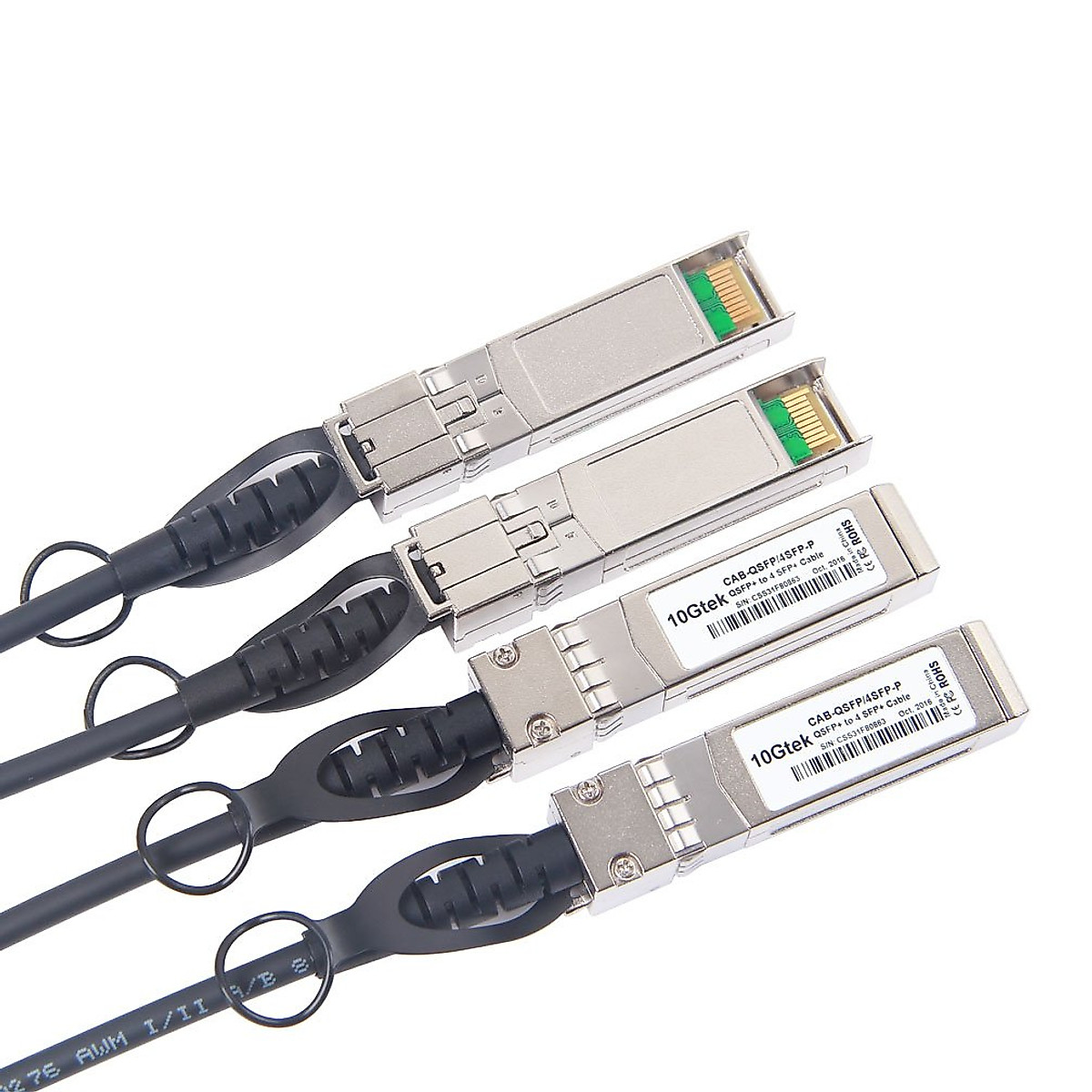 40G QSFP+ to 4xSFP+ Breakout DAC - 40GBASE-CR4 Passive Direct Attach Copper Twinax QSFP to SFP Cable for Juniper QFX-QSFP-DACBO-1M Devices, 1-Meter(3.3ft)