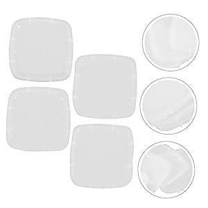 EXCEART 4pcs Resin Coaster Molds Silicone Coaster Mold Coaster Resin Mold Tray Oval Silica Gel Coaster Mold Silicone Tray Mold Tuile Molds Silicone Tray Resin Mold Resin Tray Molds