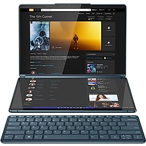 Lenovo Yoga Book 9i 2-in-1 13.3" 2.8K Dual Screen OLED Touch Laptop - Intel Core i7-1355U with 16GB Memory - 512GB SSD - Tidal Teal ((512GB - China Model No Warranty)