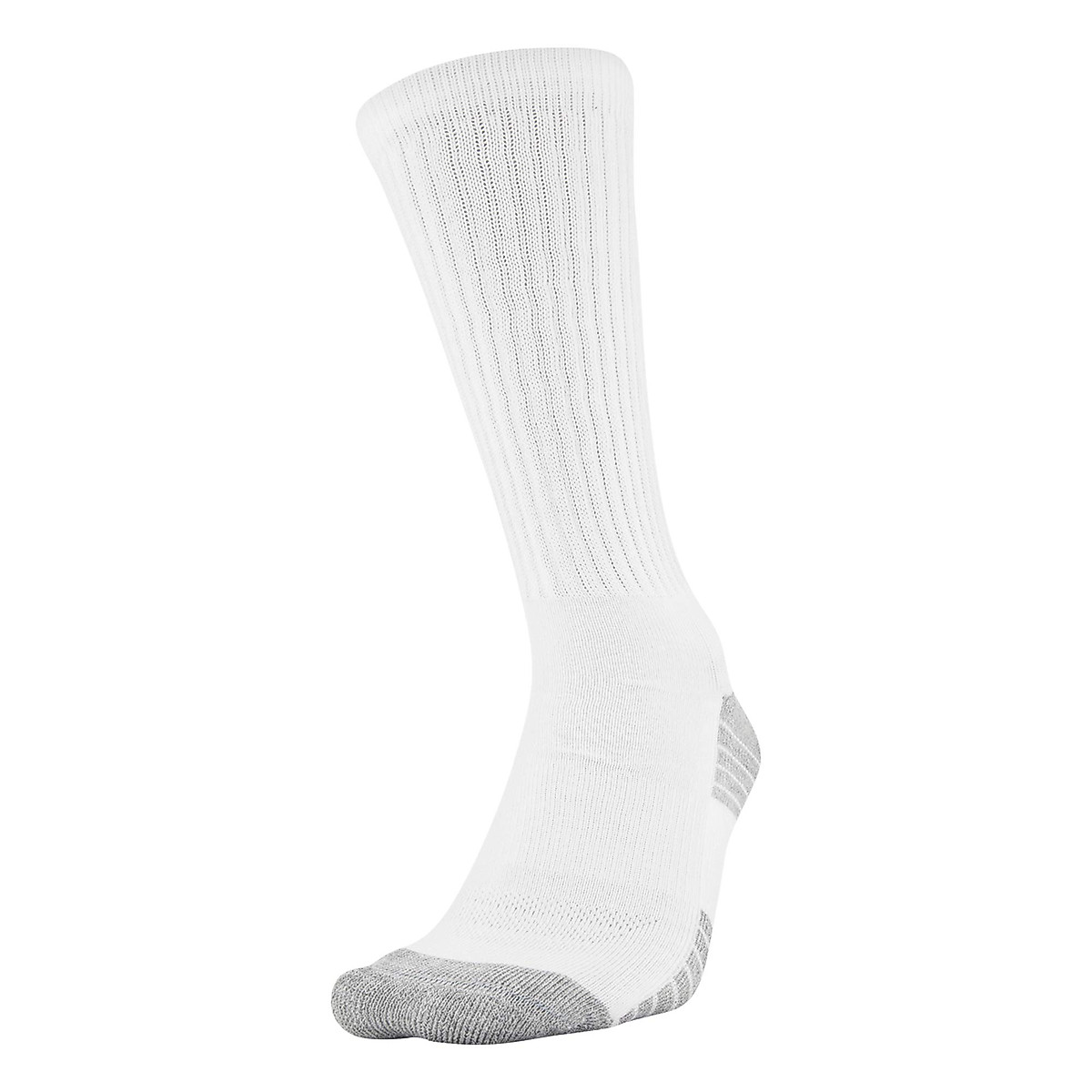 Under Armour Tech Crew Socks 2 Pairs, Black/White Assorted, Medium