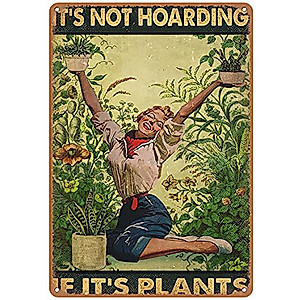 Dreacoss Gardening tin Sign, Plant Lady tin Sign, Plant Mom tin Sign, Gardener tin Sign, Girl Loves Life,Home Decor, Bars, Restaurants, garages, cafes, tin Signs 8x12 inches