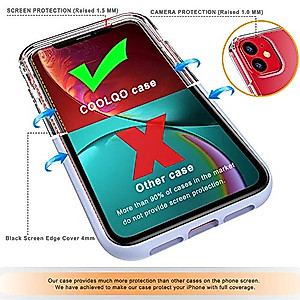 COOLQO Compatible for iPhone 12 Mini Case 5.4 Inch, with [2 x Tempered Glass Screen Protector] Clear 360 Full Body Protective Coverage Silicone 14 ft Drop Military Grade Shockproof Phone Cover