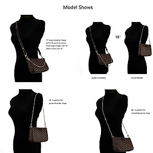 Mini Copper Purse Chain Shoulder Crossbody Strap Bag Accessories Charm Decoration (Gold, 18'')