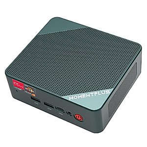 MOMENTPLUS Mini Gaming PC,AMD Ryzen 7 7735HS(Up to 4.75GHz) 32GB RAM 1TB SSD Mini Computers Windows 11 Pro, AMD Radeon 680M Micro PC Support 4K Triple Display/USB4/WiFi6/BT5.2