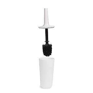 Umbra Corsa Toilet Brush with Holder, White