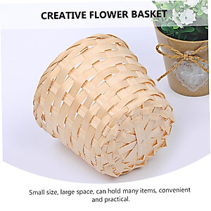 4Pcs Woven Storage Basket Decorative Baskets and Sundries Organizers for Home Natural Wicker Design