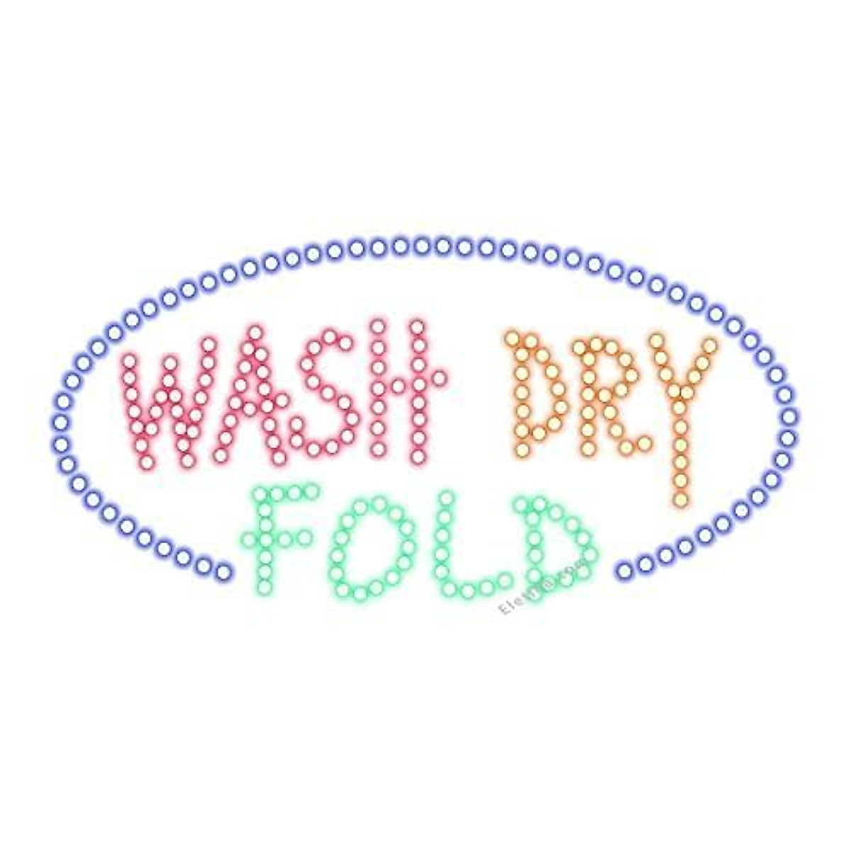 Bar Neon Light Sign Led Wash Dry Fold For Business, Super Bright Led Open For Laundromat, Electric Advertising Display For Laundry Business Store Window Decor. (hsw01333) Lamp Neon Like Signs Wall