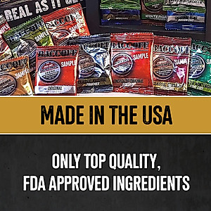 BaccOff, Sample Pack No Tobacco Dip, No Nicotine Smokeless Alternative Snuff Tea & Coffee (Pouches, Fine Cuts & Rough Cuts), 16 Individual Samples