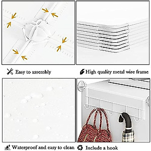 AWTATOS Shoe Rack, 8 Tier Shoe Storage Cabinet with Door, 32 Pair Shoe Organizer Shelves for Closet Hallway Bedroom Entryway, White