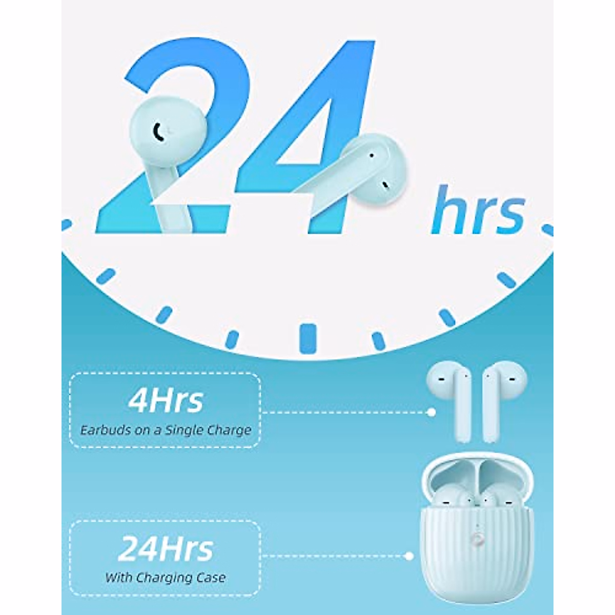 GIEC Wireless Earbuds Bluetooth Earbuds Noise Cancelling with Charging Case IP55 Waterproof Stereo Sound Wireless Earphones in Ear Sport Earbuds Wireless Headphones for Workout Free Headset