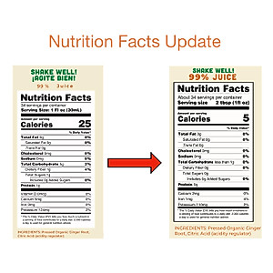 Lucy's Family Owned - PERUVIAN Organic 99% Pure Ginger Juice, 34 oz. Glass Bottle (Made From Fresh Pressed)