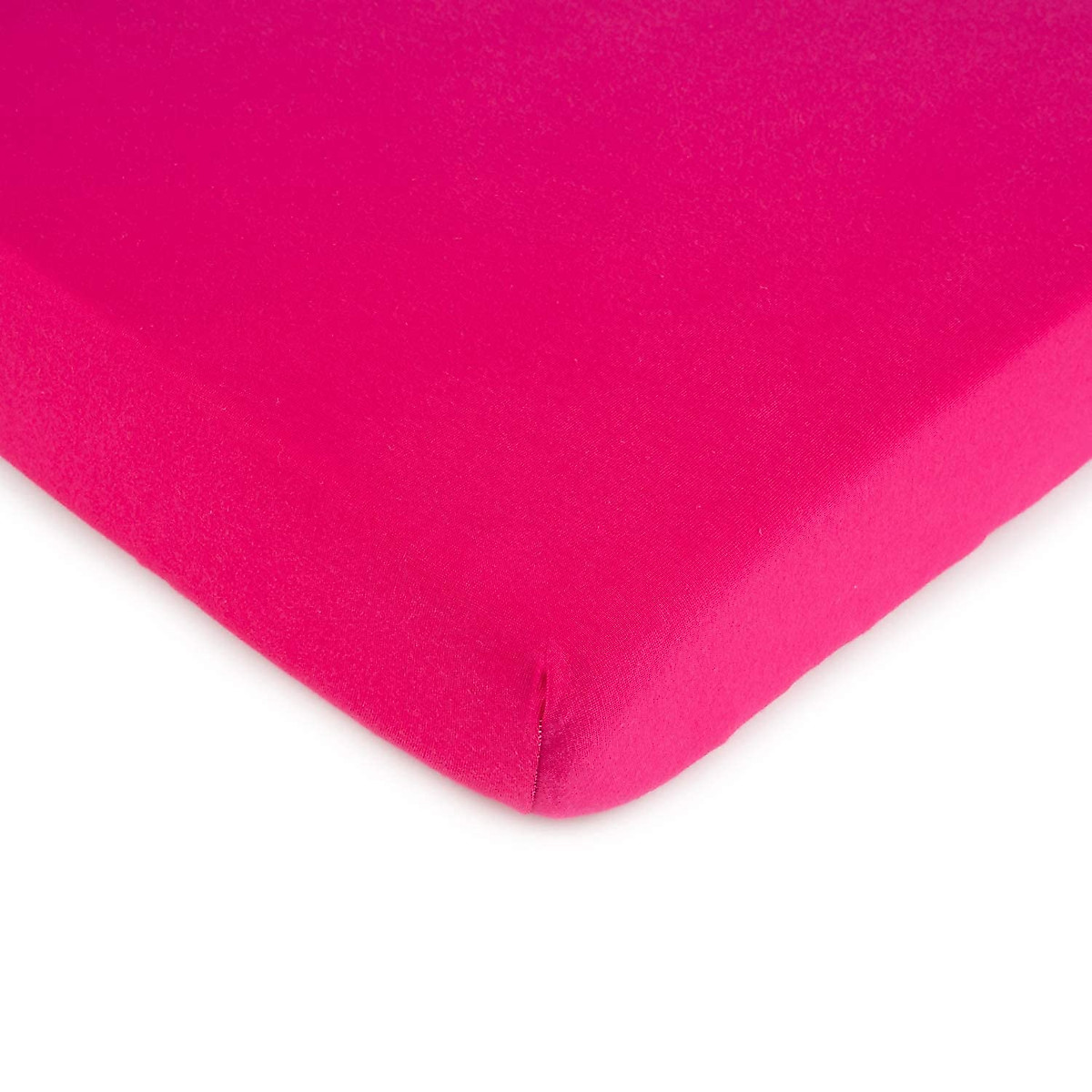 SheetWorld Fitted 100% Cotton Jersey Portable Mini Crib Sheet 24 x 38, Hot Pink, Made in USA