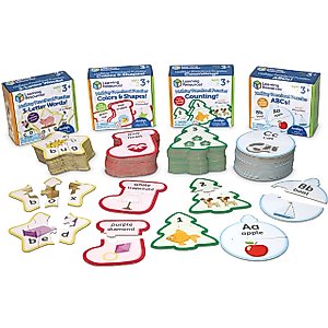 Learning Resources Holiday Preschool Puzzle Pack - Self-Correcting Puzzles, Christmas Preschool Toys, Educational Christmas Gifts , Christmas Gifts for Boys and Girls, Ages 3+