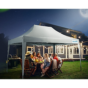 Quictent Privacy 10'x15' Easy Pop up Canopy Tent with Sidewalls and Roll-up Ventilated Windows, Heavy Duty Easy up Outdoor Party Shelter Enclosed Waterproof, Wheeled Carry Bag (White)