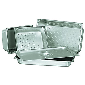 Update International STP-502PF S/Perforated Steam Table Pan, Half, 2 1/2 in Deep, 18-8 Stainless Steel AISI-304