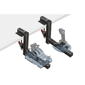 2Set, J-PEIN Desk Mount for Joystick & Throttle - PC Flight Sim Game Support, Adjustable HOTAS System Stand, Durable Gaming Gear Holder, Easy Setup