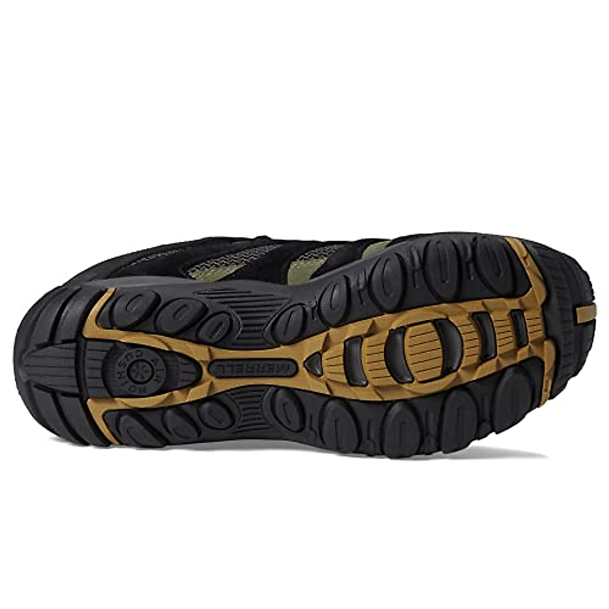 Merrell Men's ALVERSTONE WP Hiking Shoe, Black/Olive, 10.5