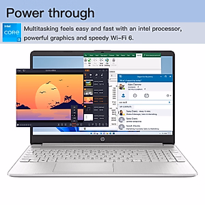 HP 2023 Newest Laptop, 15.6" Touchscreen Display, Intel Core i3-1215U Processor, 8GB RAM, 512GB SSD, Fast Charge, Intel UHD Graphics, Wi-Fi, Bluetooth, Webcam, Thin & Portable, Windows 11 Home