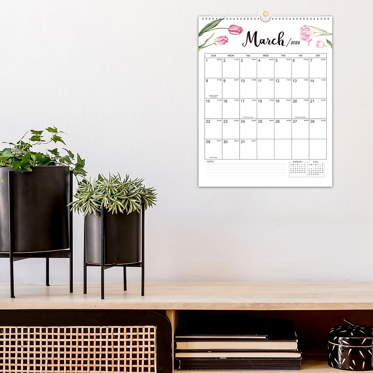 2023-2024 Calendar - Vertical Wall Calendar 2023-2024, Jul. 2023 to Dec. 2024, 12" x 17", Monthly Calendar 2023-2024 with Julian Date, Perfect for School, Office & Family.