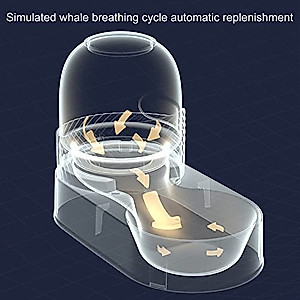 WERTSW Automatic Dog Cat Feeder and Water Dispenser Set 2L, Gravity Pet Food Feeder Dog Water Bowl Dispenser, 100% BPA-Free & Easily Clean, Self Feeding Station for Dogs Cats Pets Animals, Orange