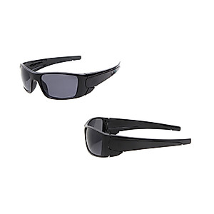 Polarized Sunglasses with Case - Unisex Sports Sunglasses (Black, Black)