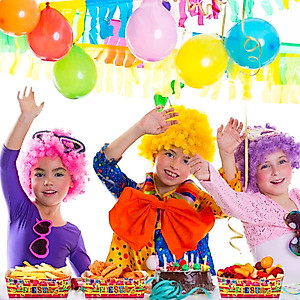 Sumind 50 Pcs Mexican Nacho Trays Disposable Food Trays Fiesta Party Decorations Paper Snack Taco Boats for Popcorn Candy Hot Dog Cinco De Mayo Birthday Mexican Party Supplies(Bright)