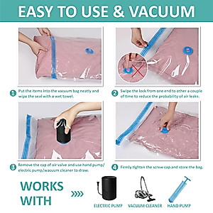 30 Vacuum Storage Bags with Electric Pump, Vacuum Sealed Storage Bags (5Jumbo/5Large/10Medium/10Small), Space Saver Vacuum Seal Bags for Clothing, Comforters, Pillows, Towel, Blanket Storage, Bedding