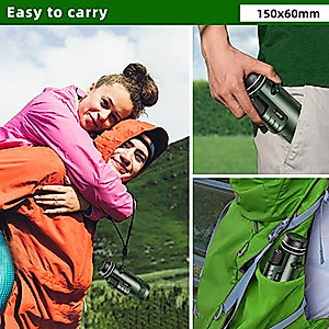 JLHT 40X60 Monocular Telescope High Power Monocular for Adults with Phone Adapter& Tripod& Hand Strap Low Night Vision Monocular Equipped with BAK4 Prism for Bird Watching Hunting Traveling Concert