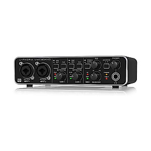 Behringer U-Phoria UMC204HD Audiophile 2x4 USB Audio/MIDI Interface with MIDAS Mic Preamplifiers, 24-Bit/192kHz Resolution