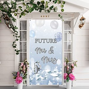 INNORU Future Mr & Mrs Door Banner Decoration, Engagement Large Door Cover Decor, Wedding, Bridal Shower Party Photo Booth Backdrop Background Supplies