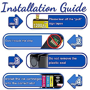 Jagute 1200XL Color Ink Cartridges Combo Pack Replacement for Canon PGI-1200XL PGI-1200 XL 1200XL Work with Maxify MB2050 MB2320 MB2020 MB2720 MB2120 MB2350 Printers (2Cyan/2Magenta/2Yellow, 6-Pack)
