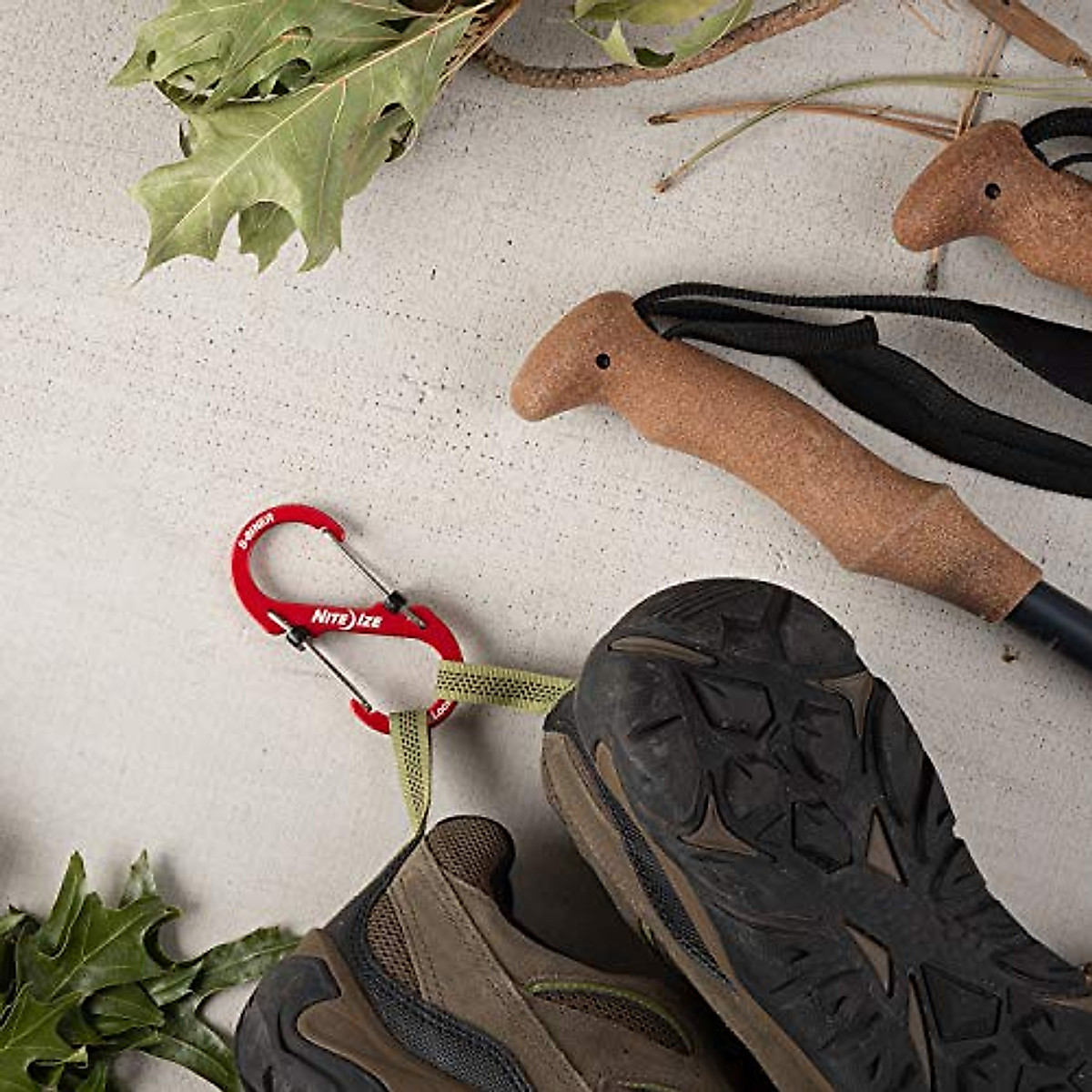 Nite Ize LSBA4-10-R6 S-Biner SlideLock Dual Locking Carabiner, Size #4, Red