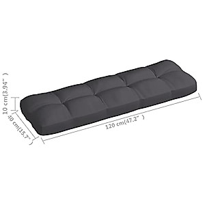 imasay Pallet Sofa Cushion Anthracite 47.2"x15.7"x3.9"