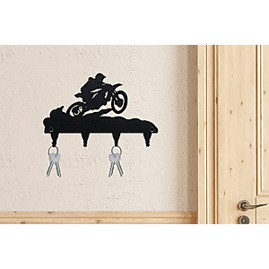 Innovative Fabricators, Inc. Motocross Key Hooks, Wall Mount, 11 Inch