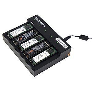 EZ Dupe 1 to 4 M.2 Duplicator - M.2 NVMe / M2 SATA NGFF (PCIe/ACHI NVMe) B Key, M Key, B+M Key 2230 2242 2260 2280 Module Internal SSD Cloner Copier 45MB/Sec MiniNVMe Plus