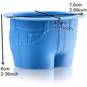 Silicone Cupcake Baking Cups | Great Mother's Day Gifts Idea for Bakery | Cute Mini Jeans Style Baking Utensils Pants Muffin Liners Holders | Set of 4