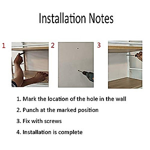 PIBM Stylish Simplicity Shelf Wall Mounted Floating Rack Shelves Iron Art Coat Rack Storage Kitchen Bathroom Doorway Hook Up,6 Colors,2 Layer, c , 60x22x64cm