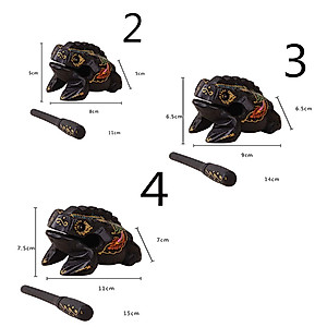 NIEFENG Craft Wooden Lucky Frog Croaking Musical Instrument Home Office Decor(4)