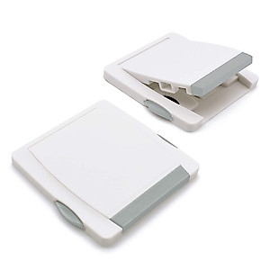 Child Proof Window Sliding Door Lock 2 Grey Packs (Suit for Working Space Over 0.42in and Under 1.18in) Security Your Baby Safe and Protect Kid outof Dangerous at Home (2, Grey)