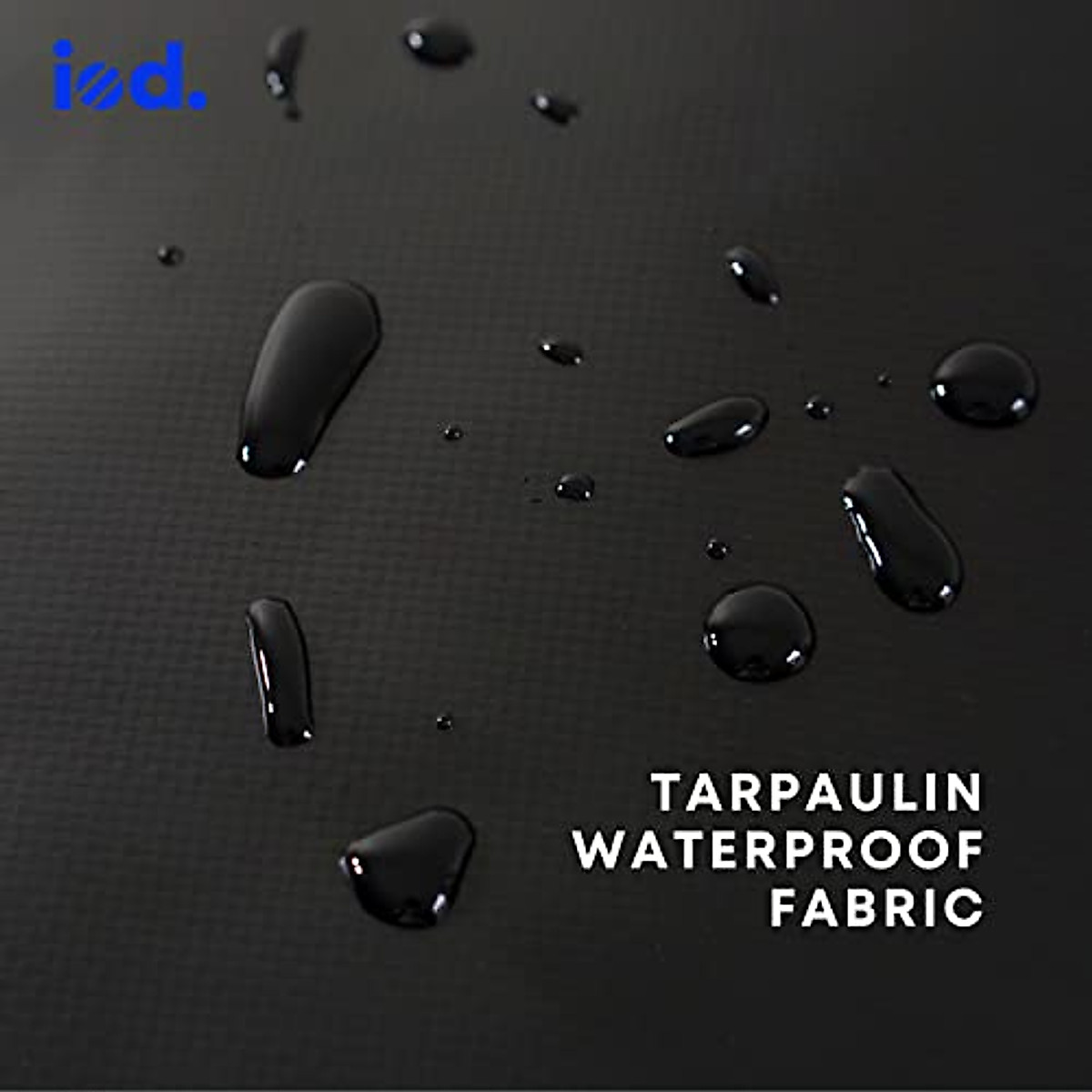 iod 15L Weatherproof Backpack with Zipper & Magnetic Fastener - Tarpaulin Bag with Adjustable Backpack Straps (Yellow with dark blue straps)