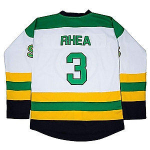 Ross The BOSS Rhea ST John's Shamrocks Hockey Jersey with EMHL Patch Stitch (38, White)