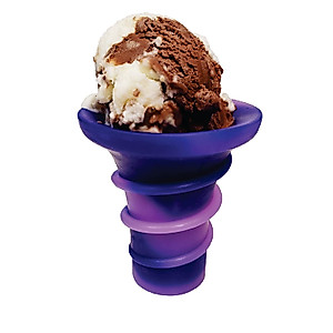 Reusable Ice Cream Cones Color Changing Flexible Soft Food Grade Silicone Non-toxic Dishwasher Safe FDA Compliant Rated Age Three Plus BPA Free Great Gift