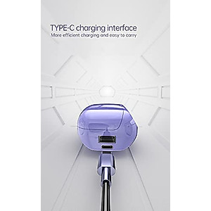 Acuvar in-Ear Wireless Bluetooth 5.2 Headphones, Earbuds IPX6 Waterproof with Microphone Rechargeable USB C Case for Smartphones Android iOS (Purple)