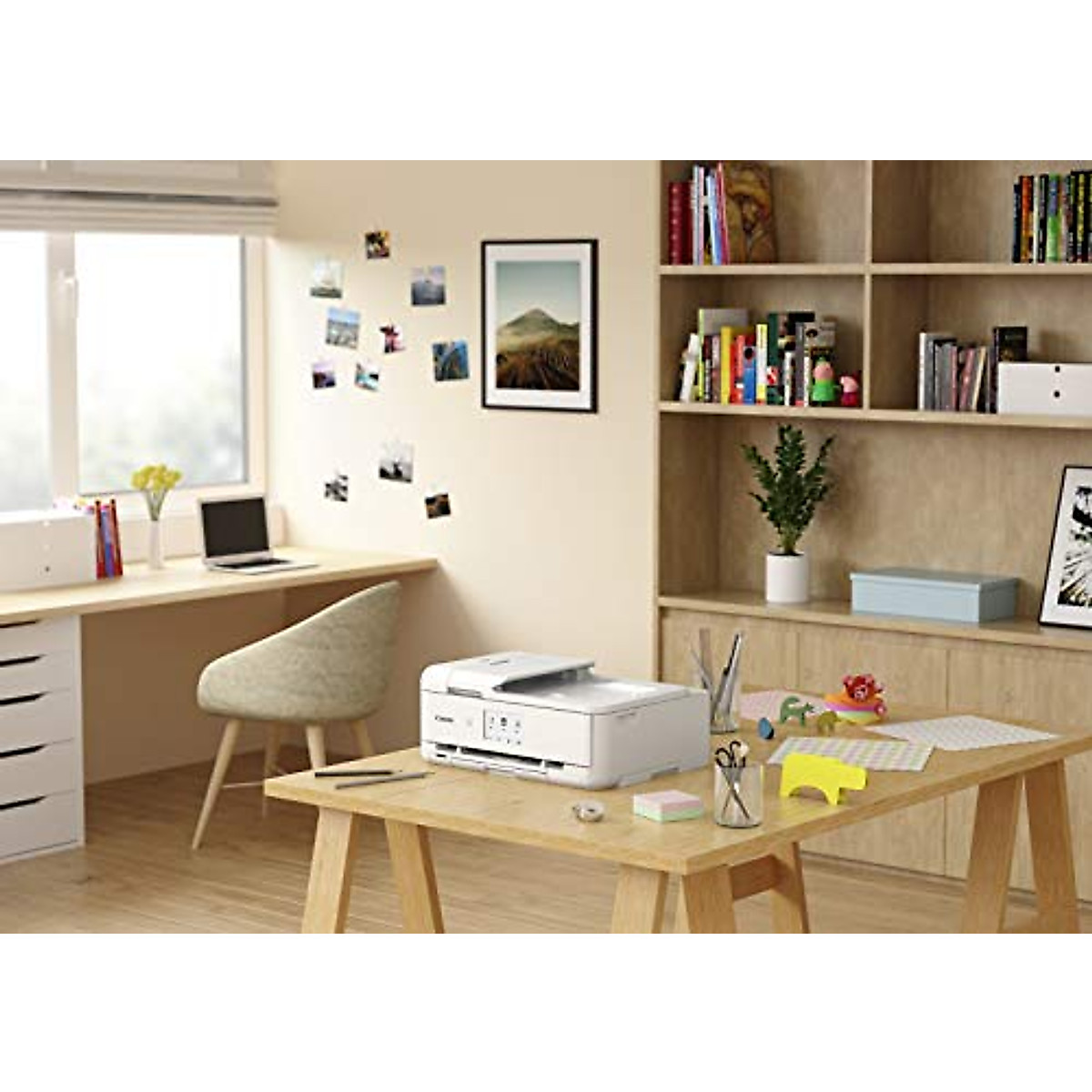 Canon TS9521C All-In-One Wireless Crafting Photo Printer, 12X12 Printing, White, Amazon Dash Replenishment Ready