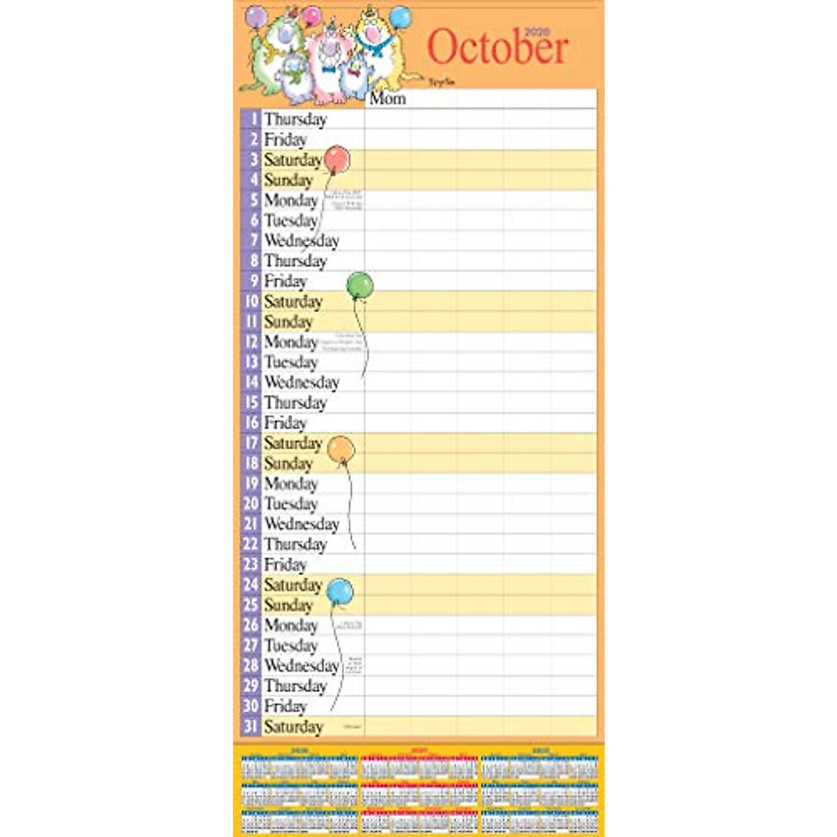 Mom's Family Wall Calendar 2021