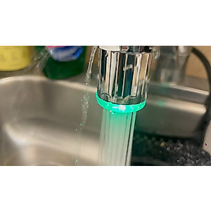 Led Faucet Lights with 7 Colors - Bathroom Faucet Aerator Bathroom Sink - Led Faucet Adapter Light - Glowing Faucet Light for Kitchen or Bathroom Sink, Fits Most Faucets