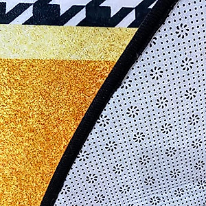 Geometric Abstract Circle Area Rug Under Sofa Table Modern Living Room Round Rugs Soft Non Skid Circular Mat Floor Carpet Hoem Office Decor,6'