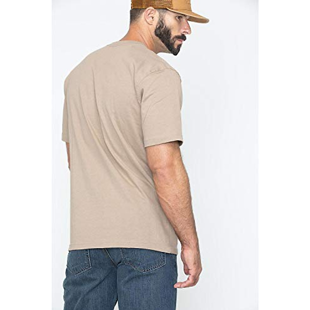 CarharttMenLoose Fit Heavyweight Short-Sleeve Pocket T-ShirtDesertLarge