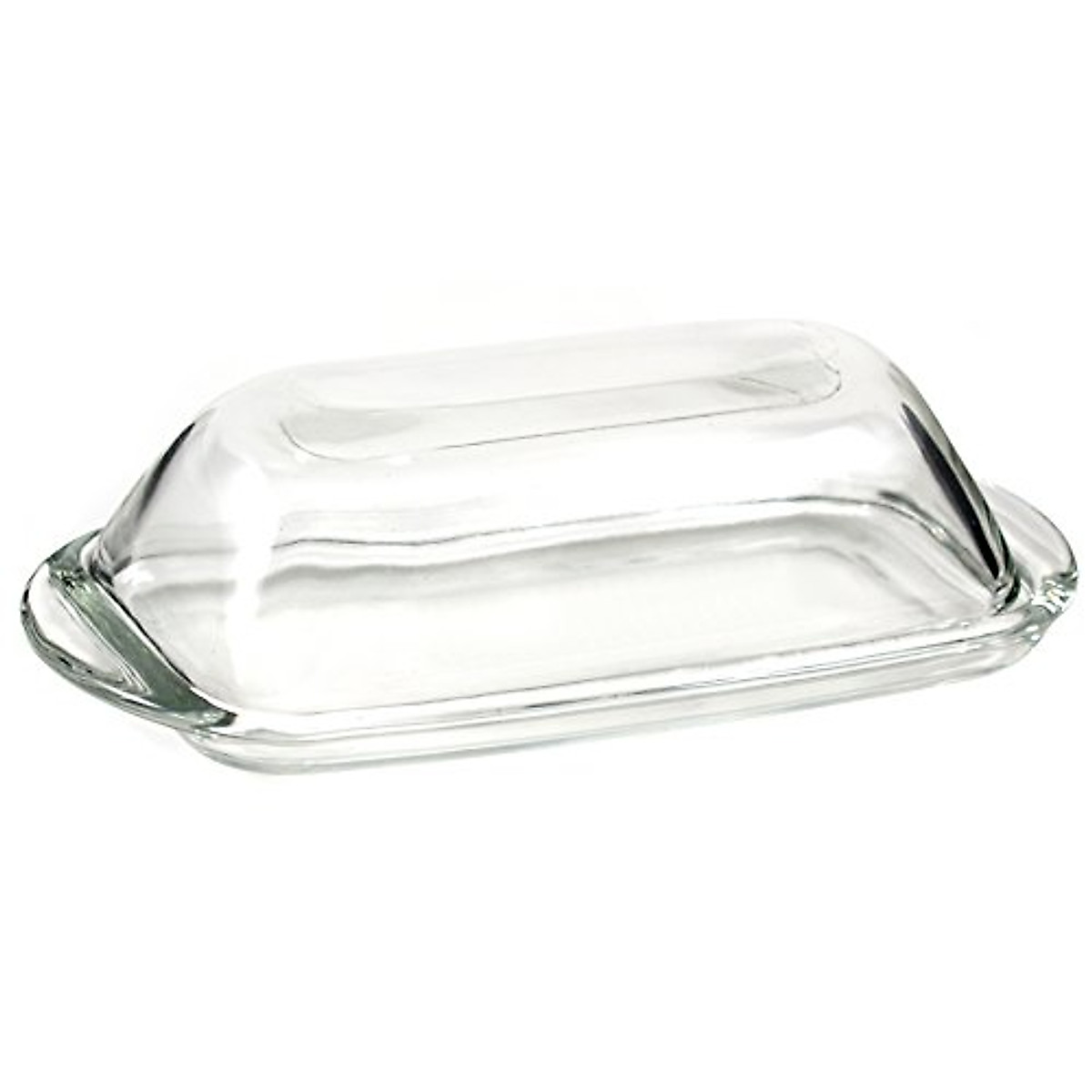 Anchor Hocking Glass Butter Dish with Cover, Single, Clear